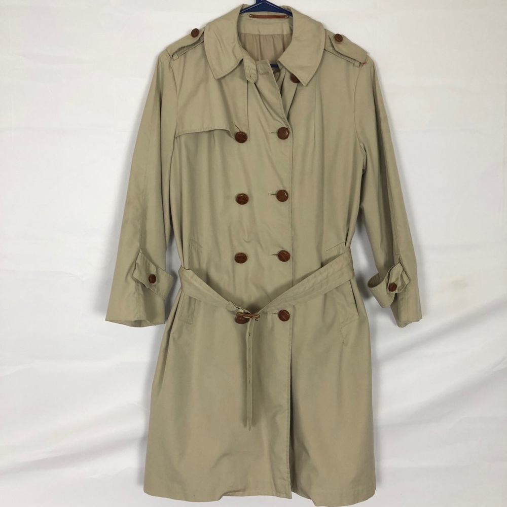 Sears Vintage Double Breasted Belted Trench Coat. - Gem